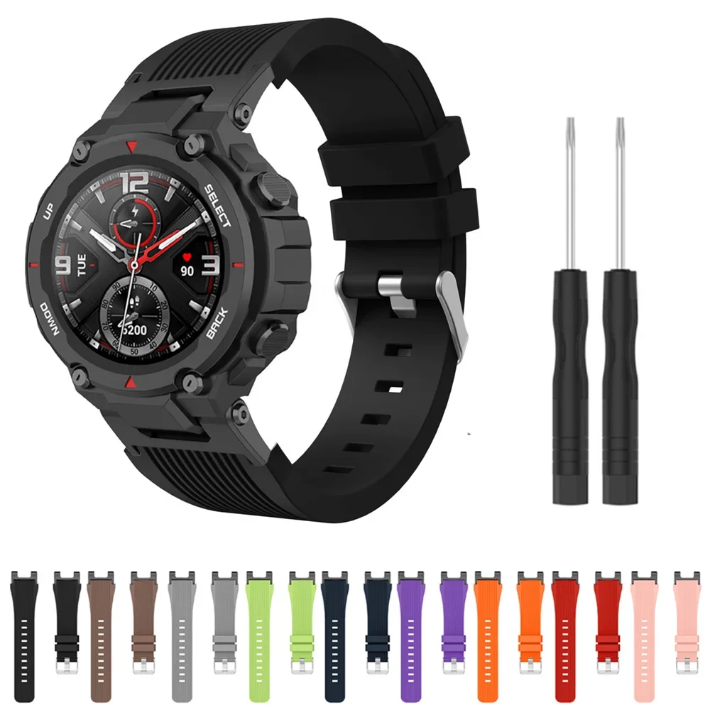 Soft-Silicone-Strap-For-Amazfit-T-REX-T-Rex-Smart-Watch-Band-Sports ...