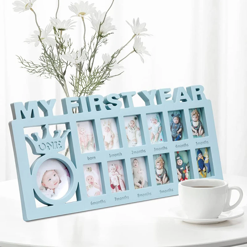 Infant-Picture-Frame-12-Month-Baby-Milestone-Photo-Frame-My-First-Year ...