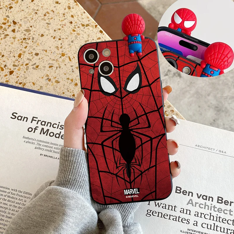Adorable 3D Cartoon Spider-Man Phone Case for Honor X6(X6S)4G (Black ...