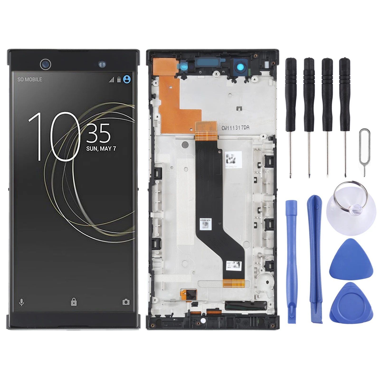 Original LCD Display Screen Digitizer Full Assembly with Frame For Sony Xperia XA1 Ultra G3226 ...