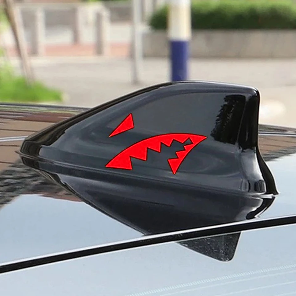 Car Decals For Men Carbon Fiber Car Shark Fin Roof Antenna Radio FM/AM ...