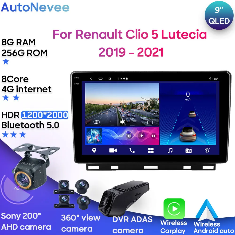 Android-Multimedia-For-Renault-Clio-5-Lutecia-2019-2021-Car-Stereo-CPU ...