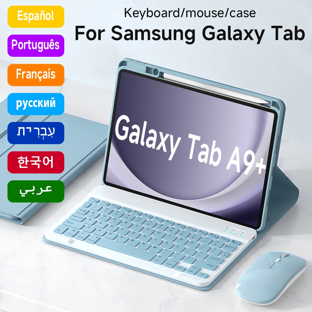 For-Samsung-Galaxy-Tab-A9-Plus-11-inch-Case-with-Bluetooth-Keyboard ...