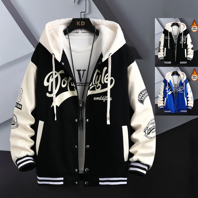 Men's Winter Baseball Jacket | Winter Thermal Clothing Men | Mens ...