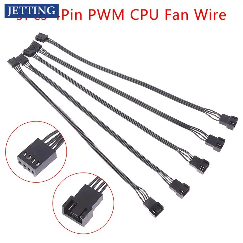 Hot-sale-5-Pcs-Computer-Fan-4PIN-Extension-Cable-Male-And-Female-24AWG ...