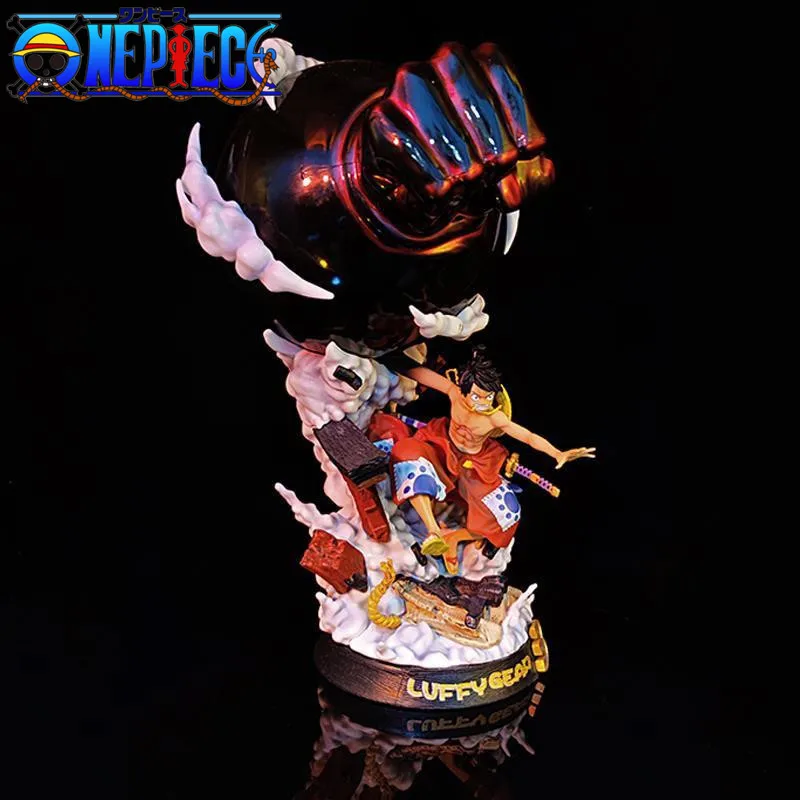 Figura de Anime de One Piece Ape King Luffy, modelo de muñeca Gk de ...