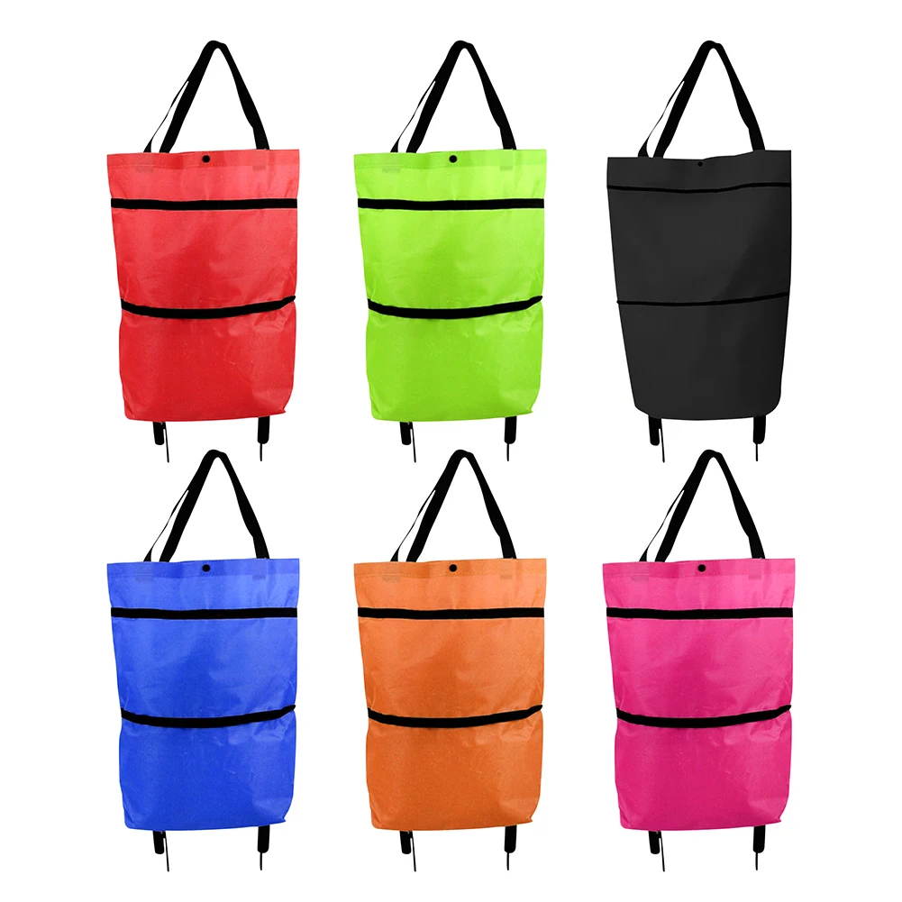 Shopping-Pull-Cart-with-Wheel-Portable-Shopping-Trolley-Bag-Oxford-Easy ...