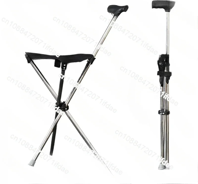 Elderly-Crutch-Stool-Non-Slip-Cane-Walking-Stick-Foldable-and-Portable ...