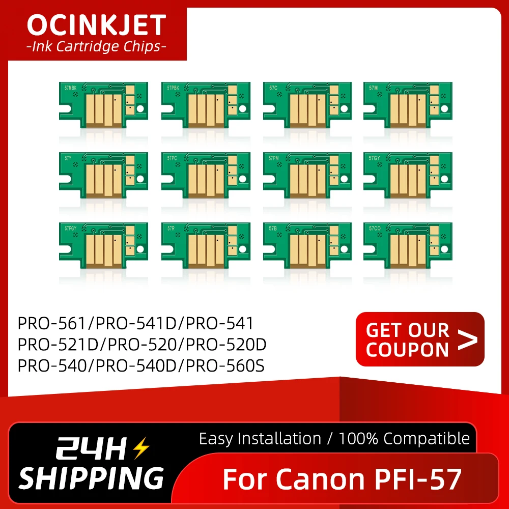 Chip-de-cartucho-de-tinta-para-Canon-PFI-57-PFI57-ImagePROGRAF-PRO-520 ...