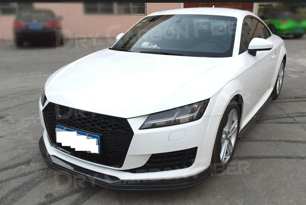 Carbon Fiber Front Bumper Lip Spoiler For Audi TT TTS TTRS 2014-2017 ...