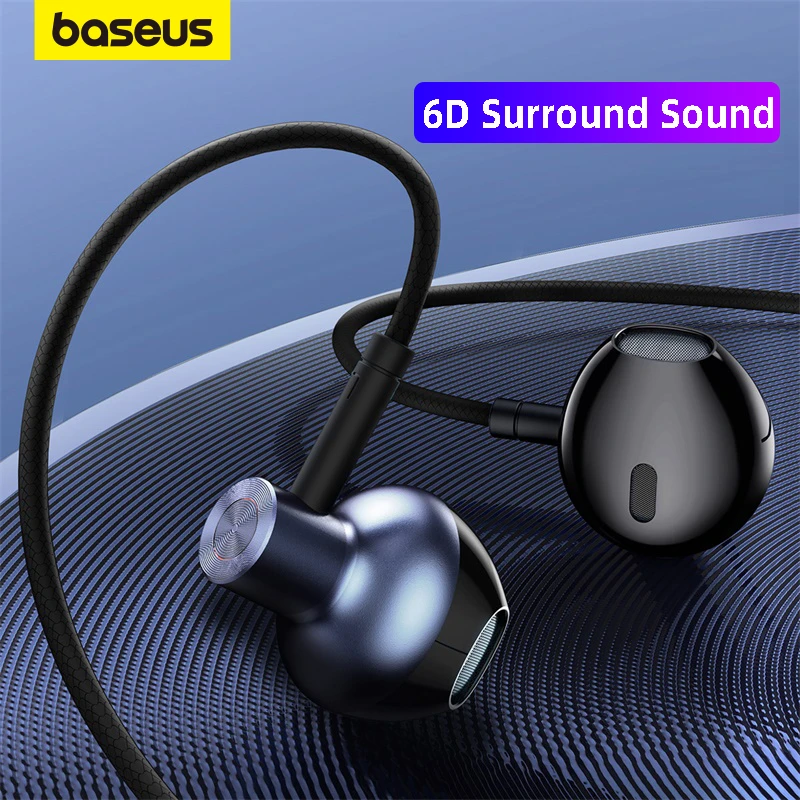 Iphone Earphone Mic | Baseus Bass Sound Earphone | Headphones Iphone ...