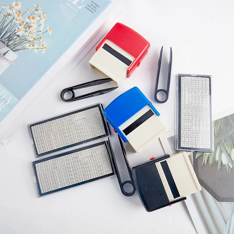 Rubber-Stamp-Kit-DIY-Custom-Personalized-Self-Inking-Business-Address ...