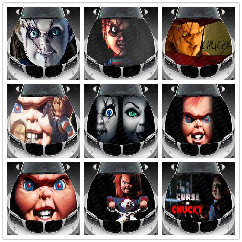 Chucky Horror Movie Character Car Hood Vinyl Stickers Wrap Vinyl Film ...