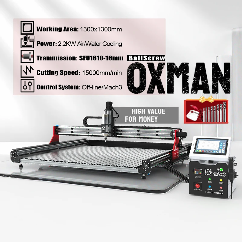 BulkMan3D-OXMAN-CNC-Router-Machine-Full-Kit-Precise-1610-Ball-Screw ...