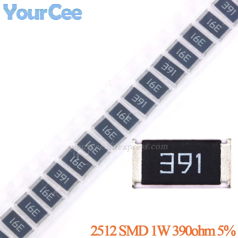 100pcs/10pcs 390ohm 2512 Chip Resistor SMD Resistance 1W 390 ohm 390R ...
