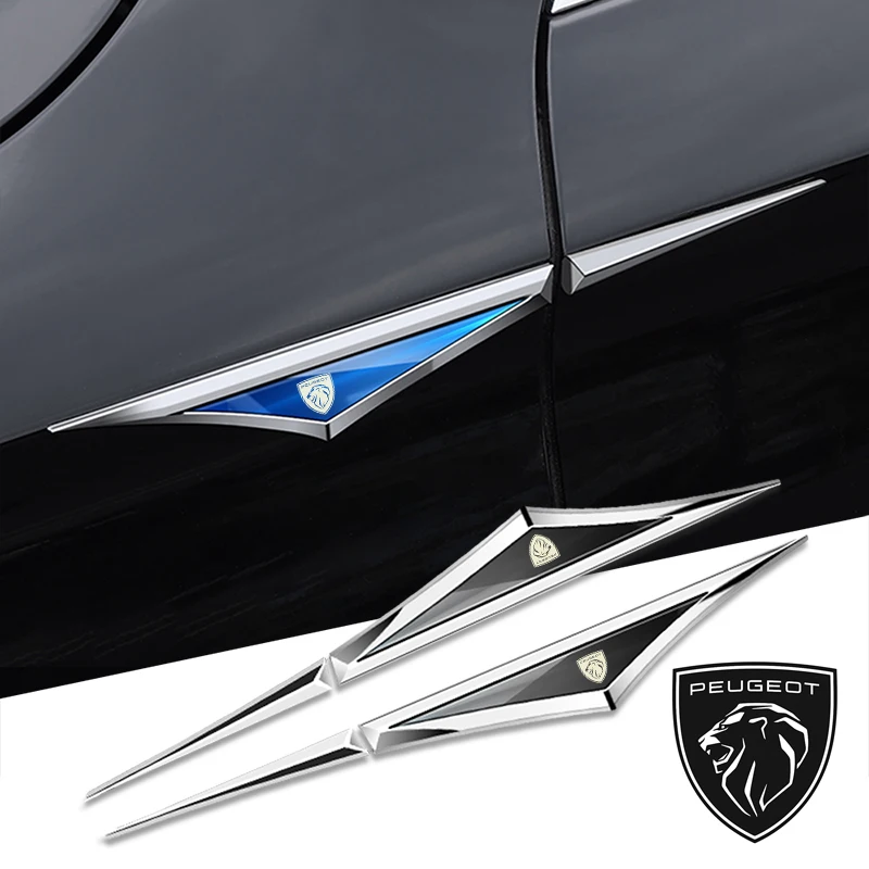 2pcs alloy car stickers car accsesories accessory for Peugeot gt gti ...