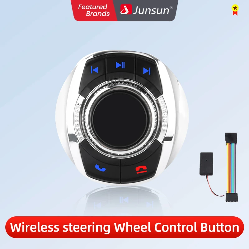 Junsun Universal Car Wireless Steering Wheel Control Button For For Android Autoradio 8 Key ...