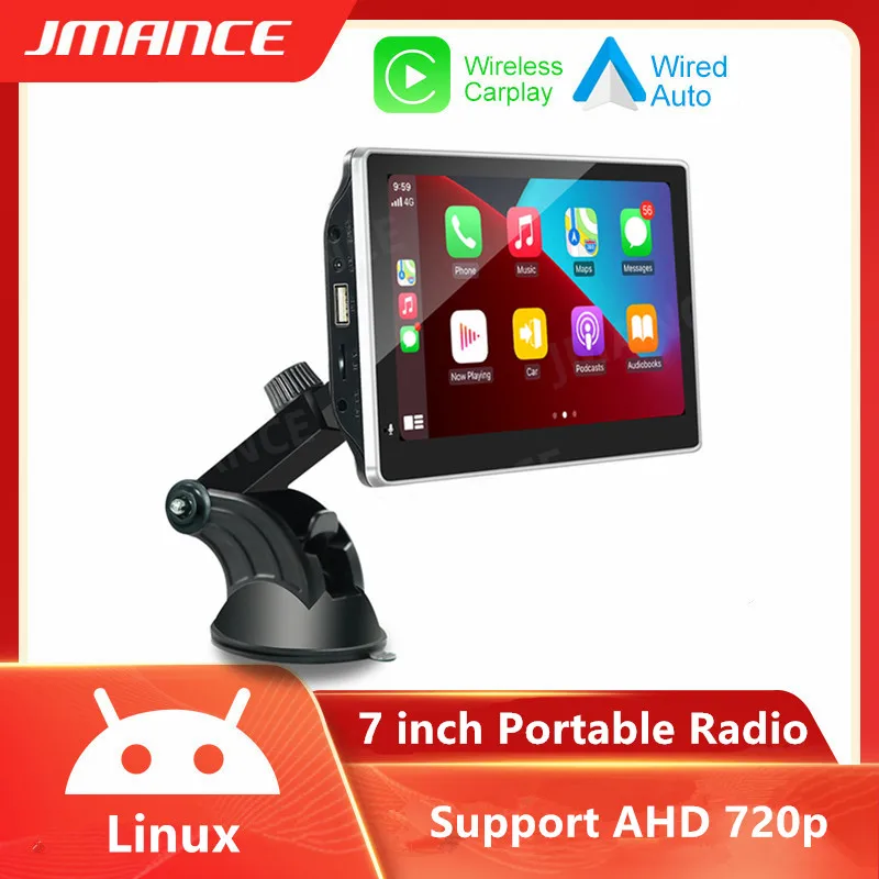 7 Inch Touch Screen Car Portable Wireless Apple CarPlay Tablet Android ...