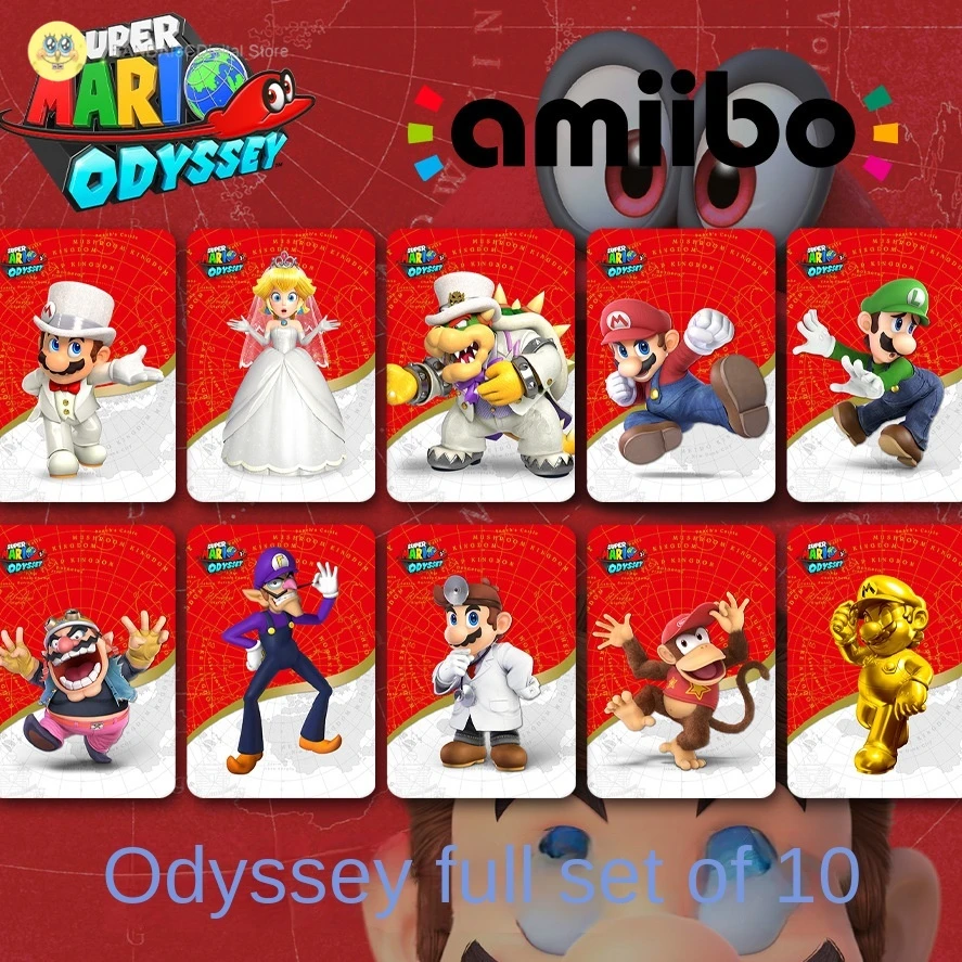 Tarjeta NS Mario Odyssey Amiibo, Crossover, Super Mario Party, Odyssey ...