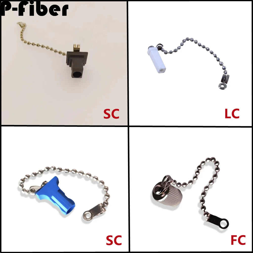 5pcs Metal chain SC dust cap for optical fiber adapter special for ...