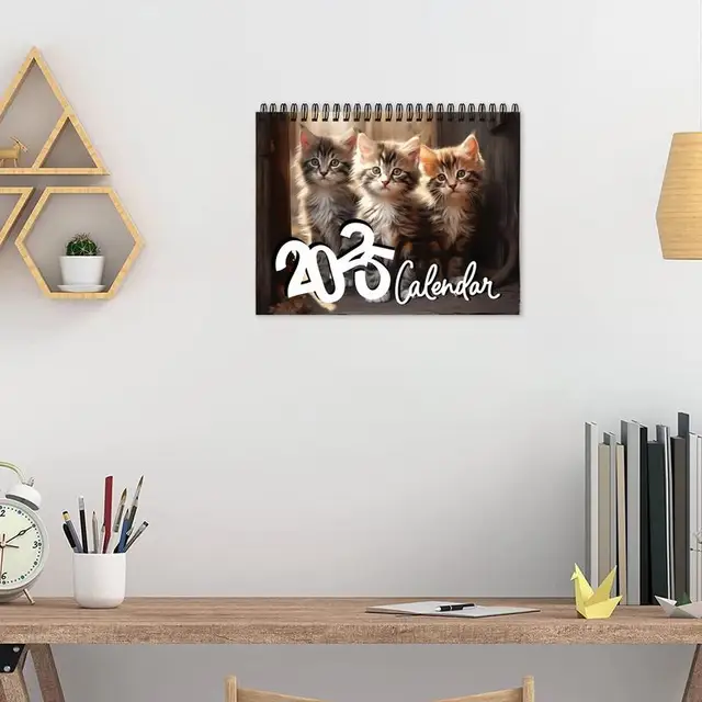 Calendario de Gatos Divertidos 2025 - Planificador diario, semanal y mensual de 12 meses para ...