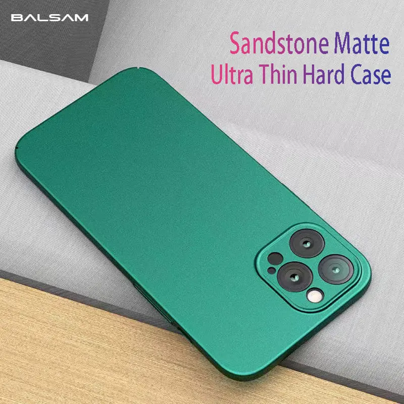 Ultra Thin Sandstone Matte Shockproof Slim Hard Case Cover for iPhone ...