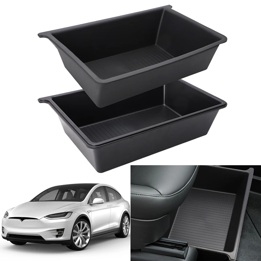 Underseat-Storage-Box-For-Tesla-Model-X-Car-Under-Seat-Push-Pull-Drawer ...
