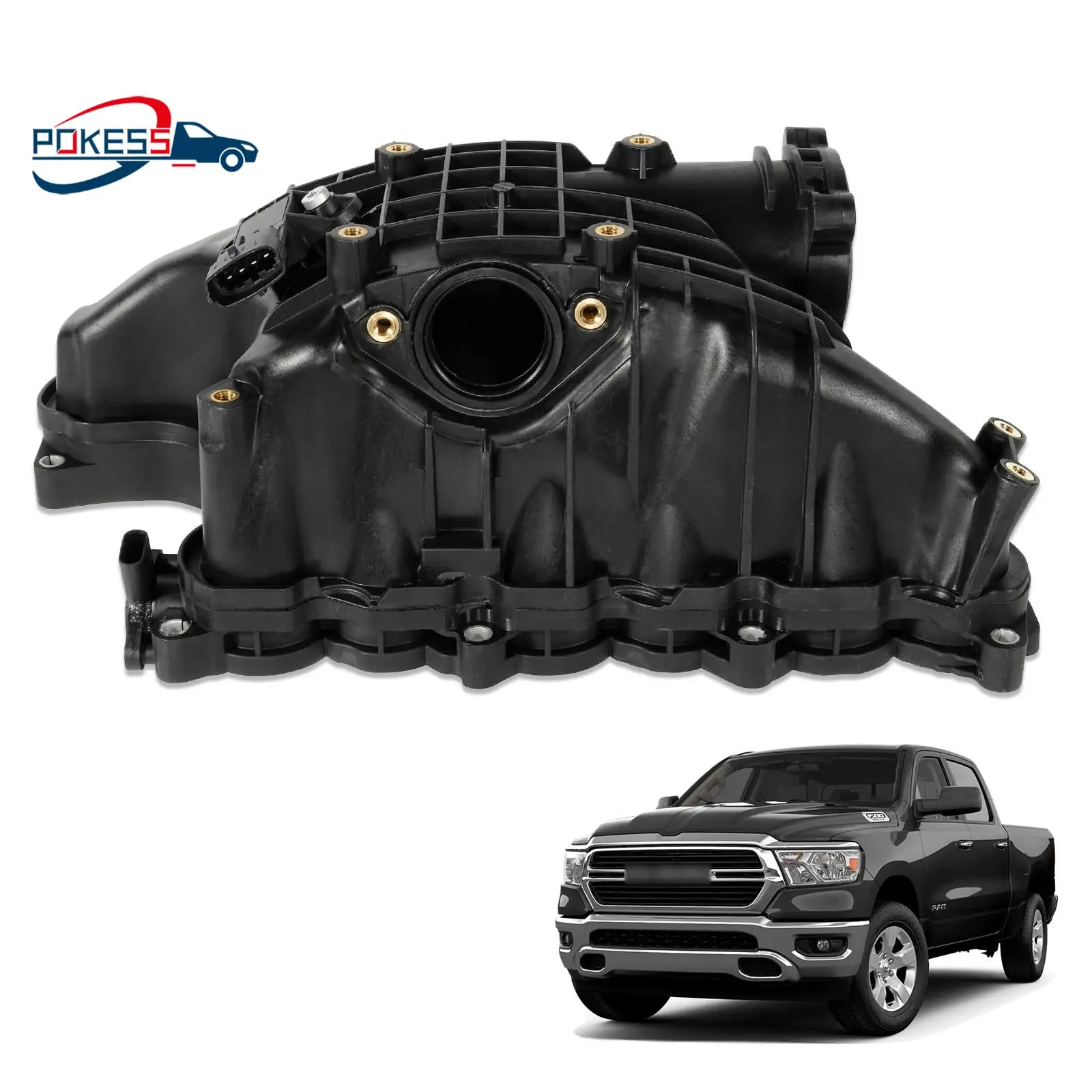 POKESS Intake Manifold with Motor For Jeep Wrangler/Grand Cherokee ...