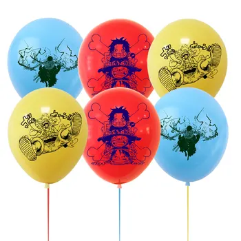 12pcs Anime One Piece Balloon Set Cute Cartoon Latex Balloons Party ...
