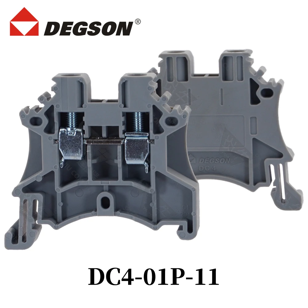 10Pcs DEGSON DC4-01P-11-00ZH DC4-PE Din rail terminal blocks KFDC4 01P ...