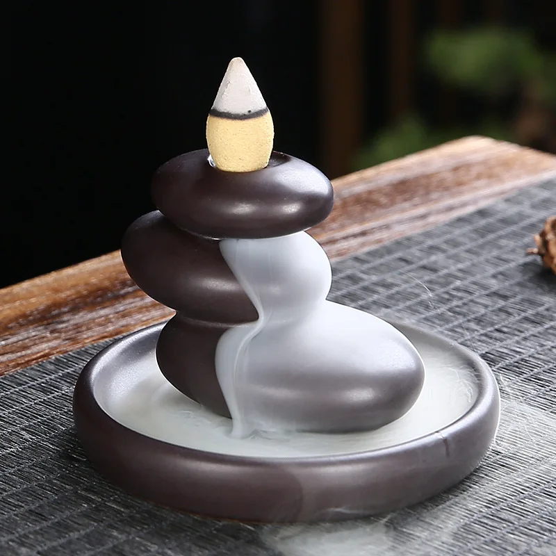 YXYMCF Rock Rockery Backflow Incense Burner Waterfall Reflow Incense ...