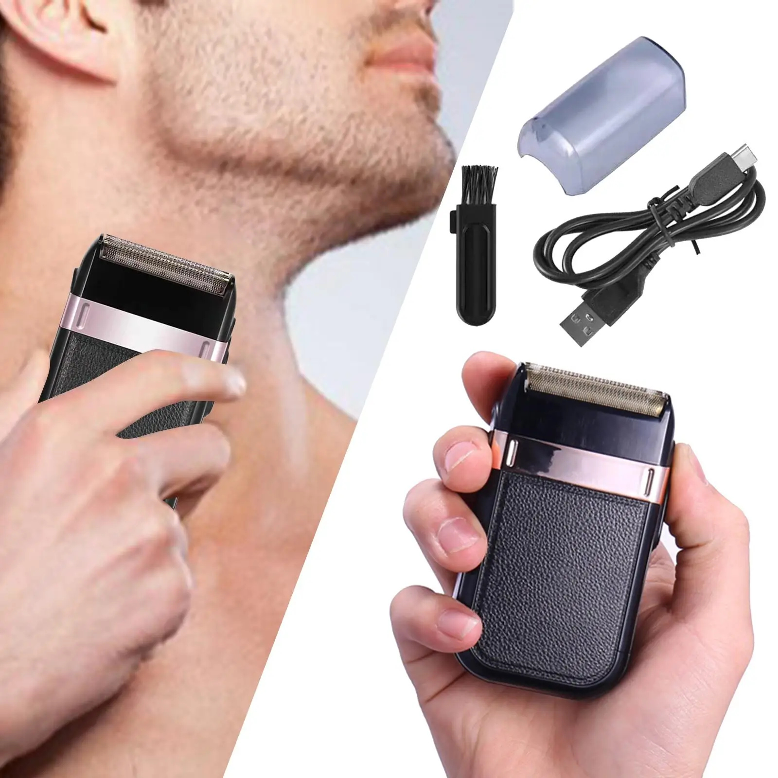 Men-Retro-Electric-Razor-Compact-Detachable-Cutter-Head-USB ...