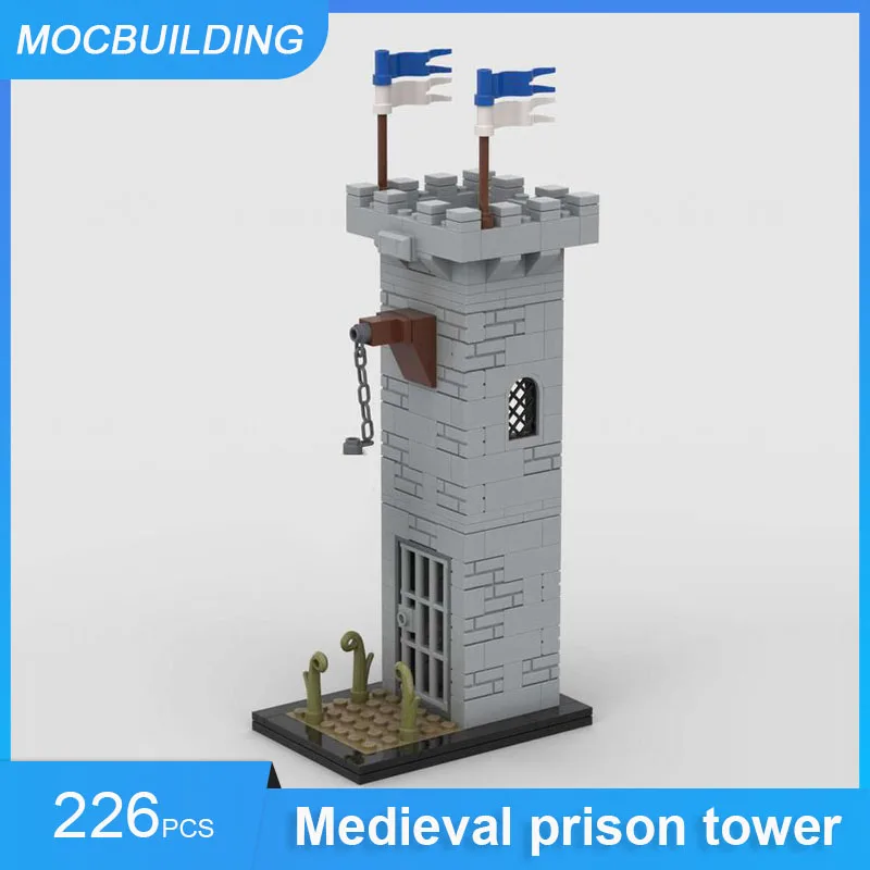 MOC-Building-Blocks-Medieval-Prison-Tower-Model-Castle-Series-DIY ...