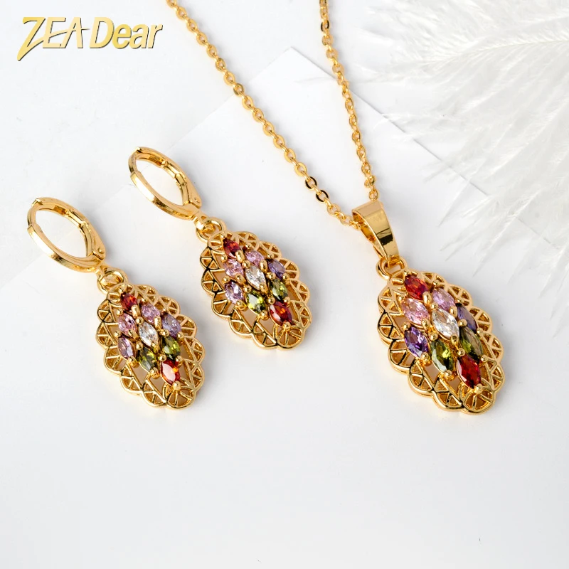 ZEADear-Jewelry-Crystal-Zircon-Jewelry-Set-Girls-Favorite-Necklace-High ...