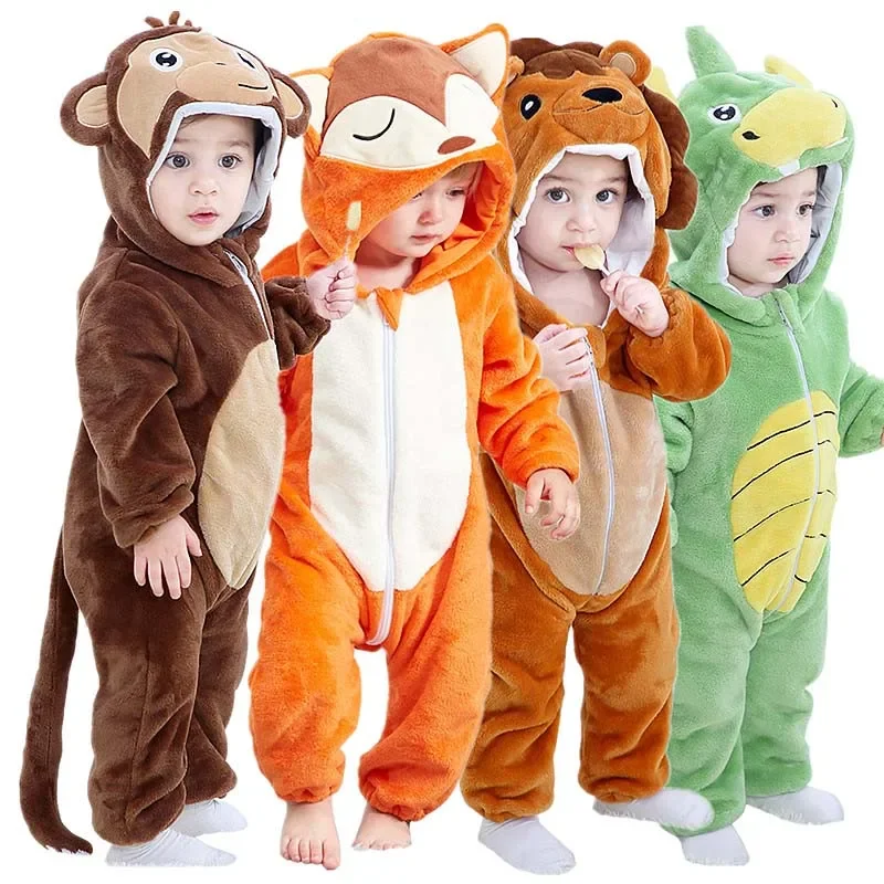 Tiger-Fox-Turtle-Animal-Cartoon-Unicorn-Kigurumi-Pajamas-Infant-Newborn ...