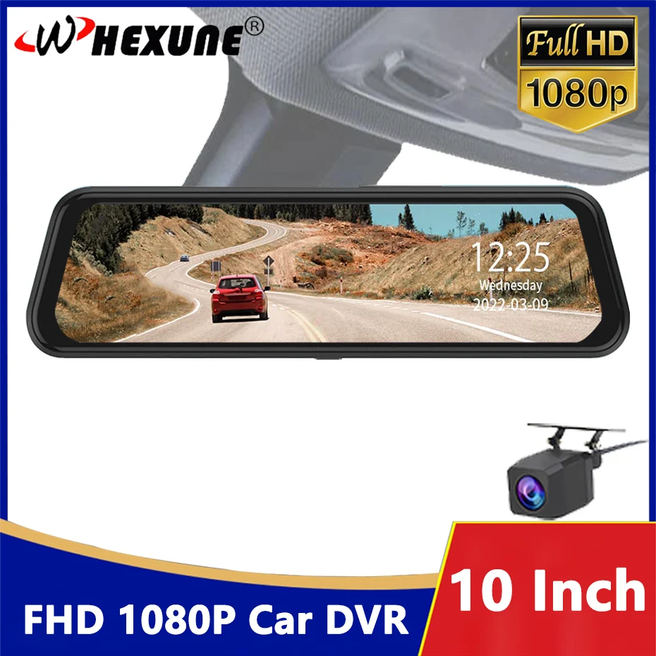 10-Inch-IPS-Car-DVR-Mirror-Video-Recorder-HD-1080P-Touch-Screen-Dashcam ...