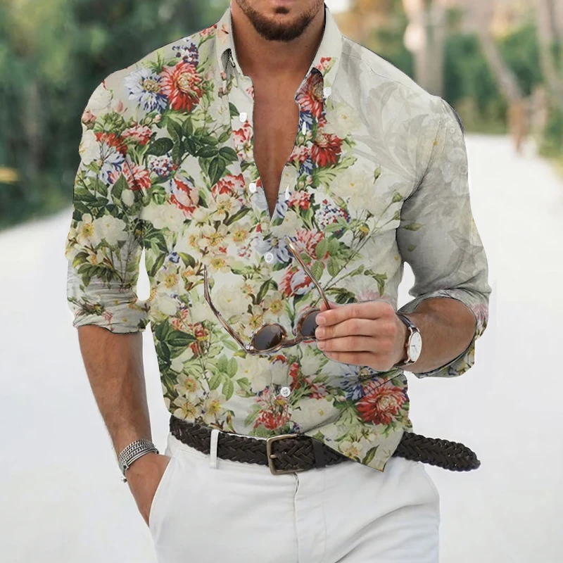 Fashion-Flower-Shirts-for-Men-Shirts-3d-shirts-Casual-Shirt-Plant ...