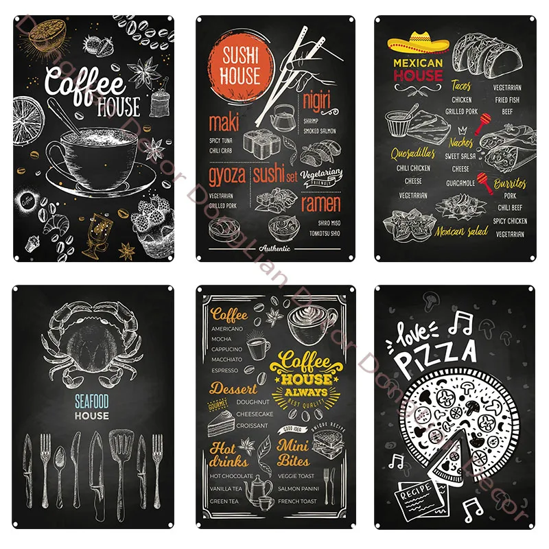 Vintage-Restaurant-Classic-Food-Burger-Pizza-Delicious-Plaque-Vintage ...