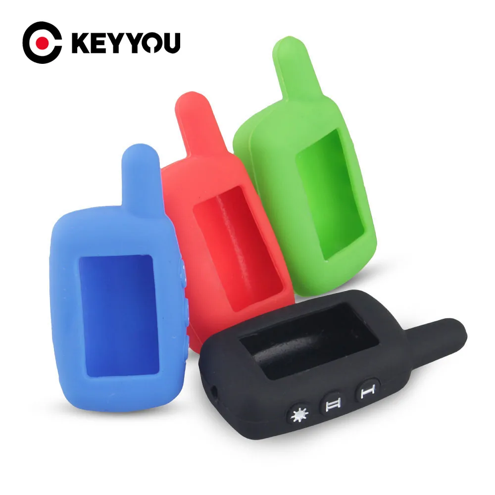 Keyyou Silicone 3 Buttons 2 Way Car Alarm System Lcd Remote Control ...