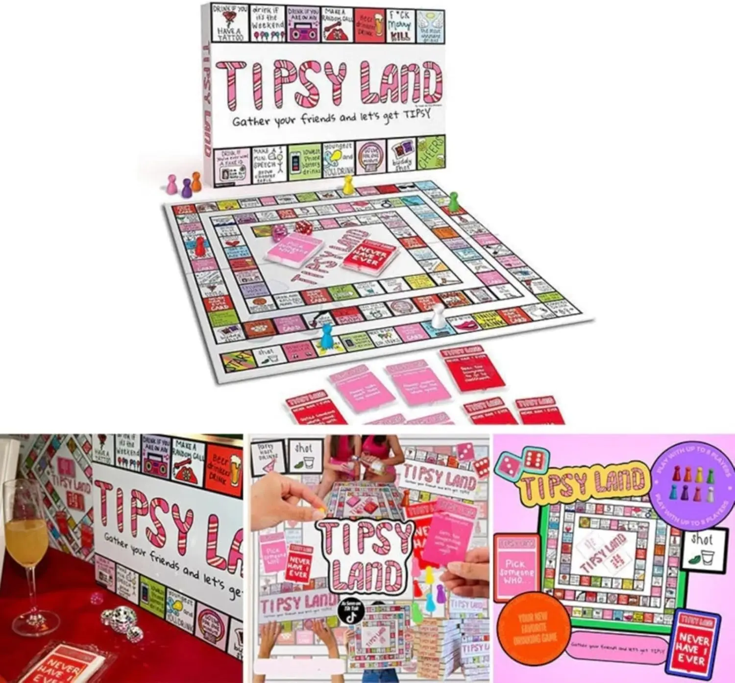 Tipsy-Drinking-Board-Game-Leather-Land-Drinking-Games-for-Adults ...