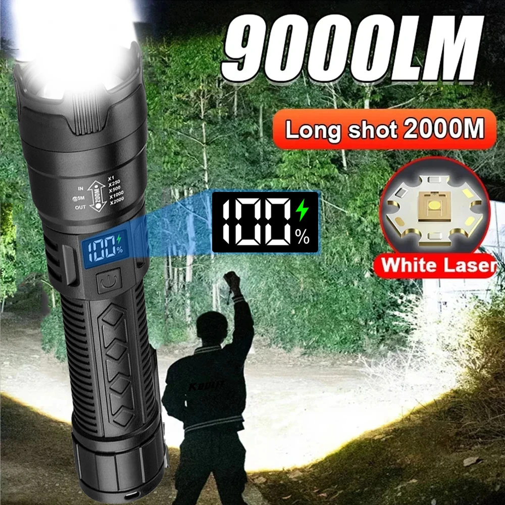 P900-Super-Bright-LED-Flashlight-Zoom-Tactical-Torch-Built-in-Battery ...
