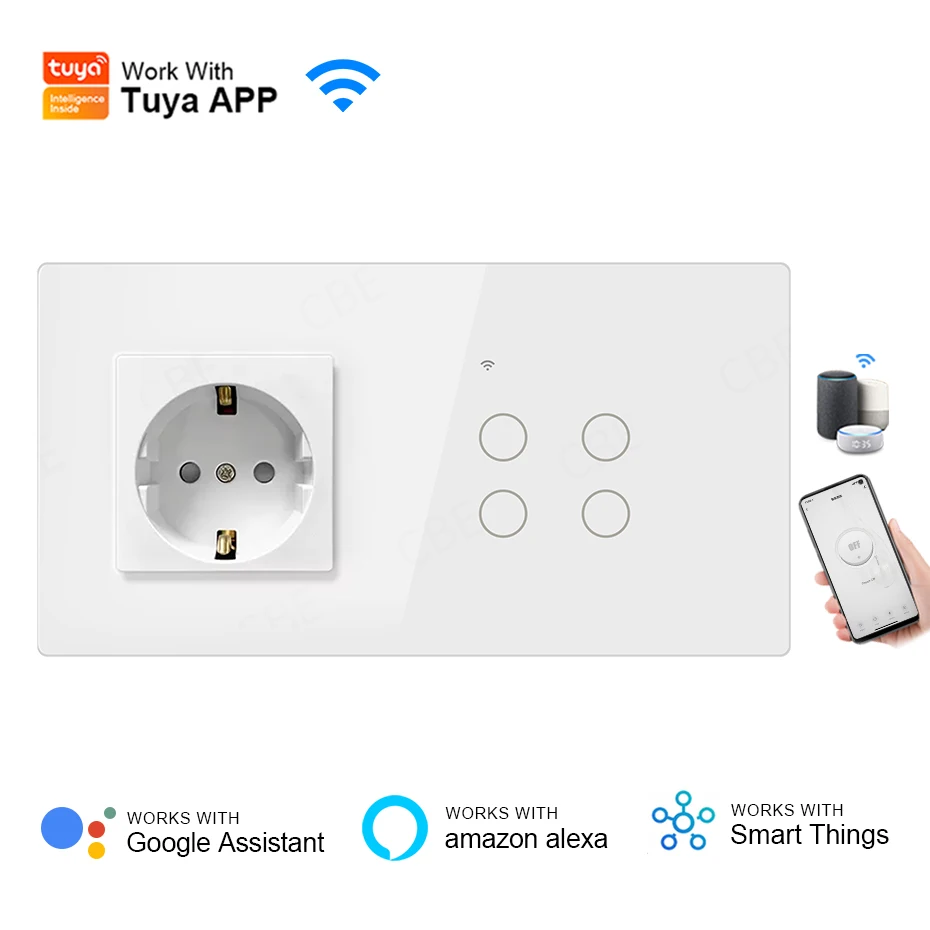 Tuya-Smart-Wifi-Light-Touch-Switch-EU-Socket-1-2-3-4-Gang-WiFi-Smart ...