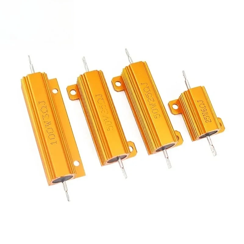 2PCS Wirewound Load Resistor 10W/25W/50W/100W Aluminum Case 4Ω/6Ω/8Ω/0. ...