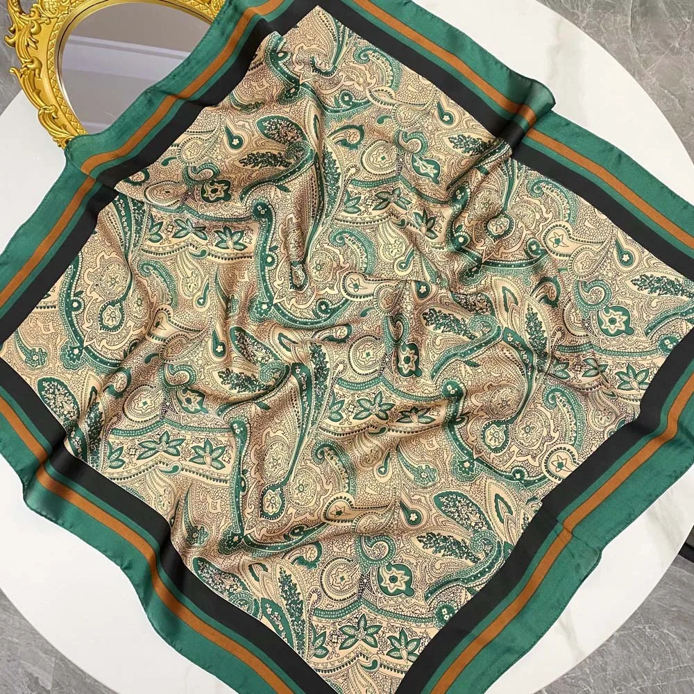 Luxury-Fashion-Silk-Square-Scarf-For-Women-70-70cm-Neck-Hair-Tie-Band ...