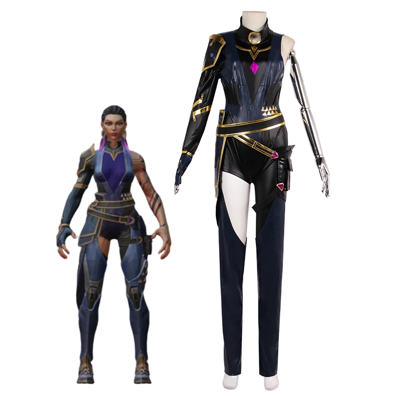 Jogo valorant cosplay traje reyna preto feminino roupas de combate ...