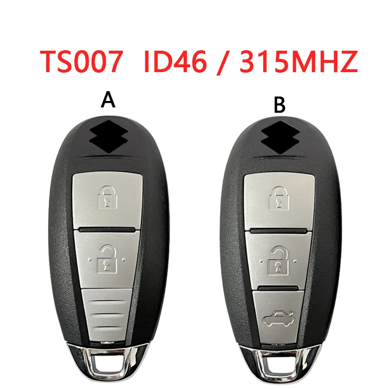 TS007/TS008 Aftermarket Smart Key for Suzuki Swift Kizashi SX4 Vitara 2010-2016 315/433Mhz ...