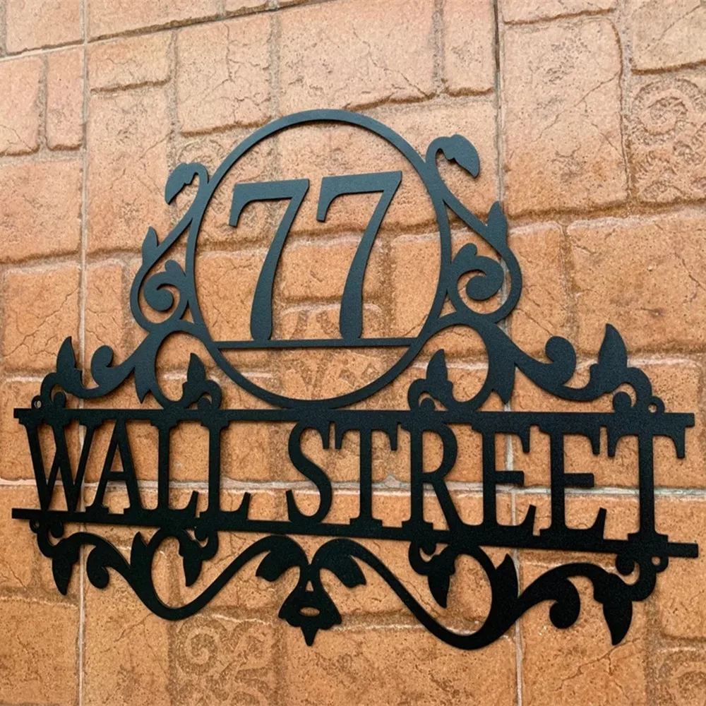 Personalized-Metal-Address-Sign-for-House-Custom-Number-Street-Address ...