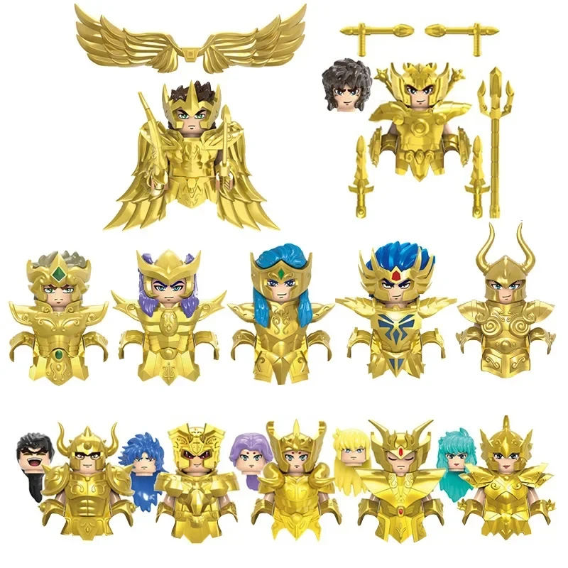 6-12pcs-New-Kids-Toys-Golden-Saint-Zodiac-Signs-Cartoon-Figure-Suits ...