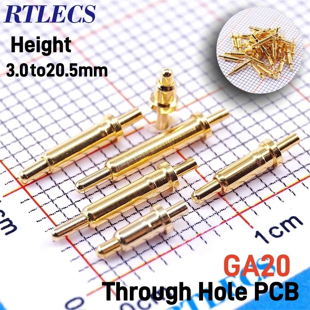 5-500Pcs Pogo Pin Connector Pogopin Battery Spring Loaded Through Hole ...