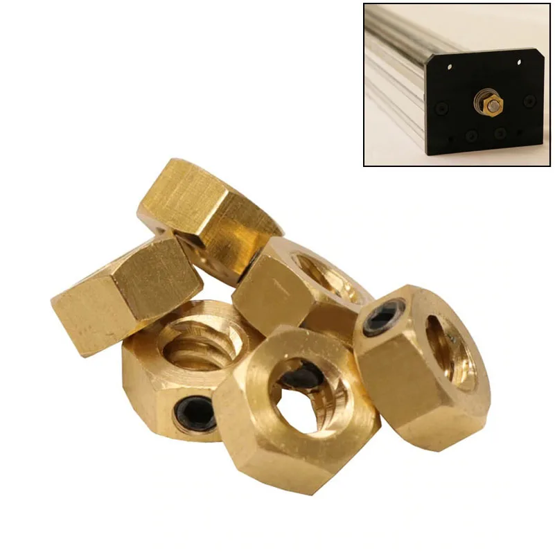 10Pcs Openbuilds Brass Lead Screw Tension Nut Tensioning Nut Copper Hex ...